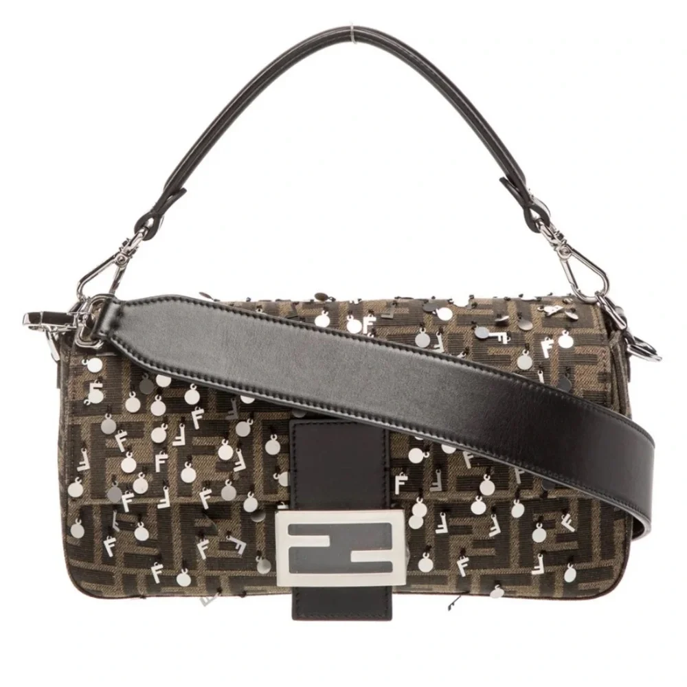 Fendi | Bags | Fendi Zucca Print Sequin Baguette Handbag | Poshmark